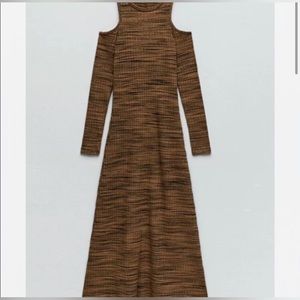 Zara | Dresses | Zara Knit Ribbed Midi Dress | Poshmark